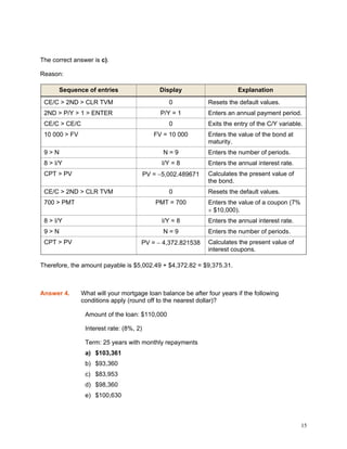 Texas Instrument Financial Calculator Guide | PDF