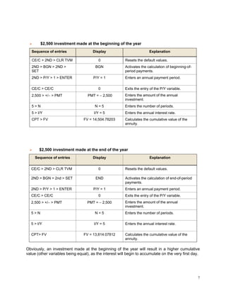 Texas Instrument Financial Calculator Guide | PDF