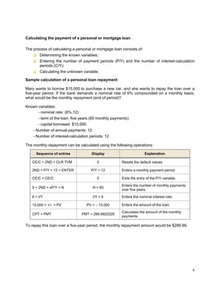 Texas Instrument Financial Calculator Guide | PDF