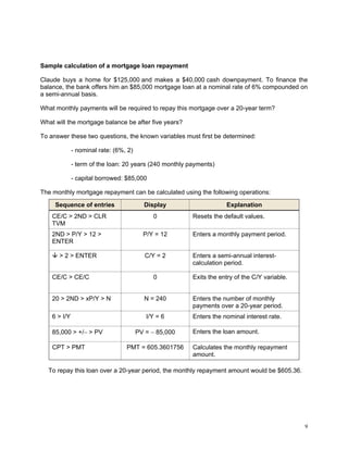 Texas Instrument Financial Calculator Guide | PDF