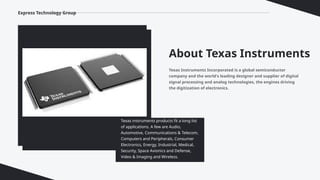 Texas Instruments Suppliers - Express Technology Group | PPT