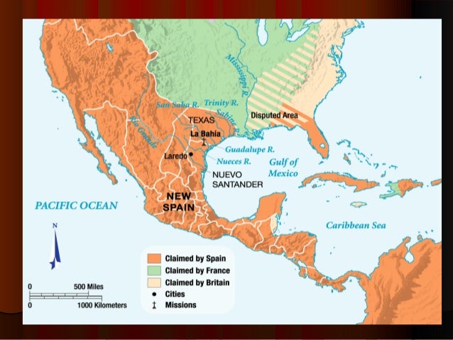 Spanish Settlement In Texas Map