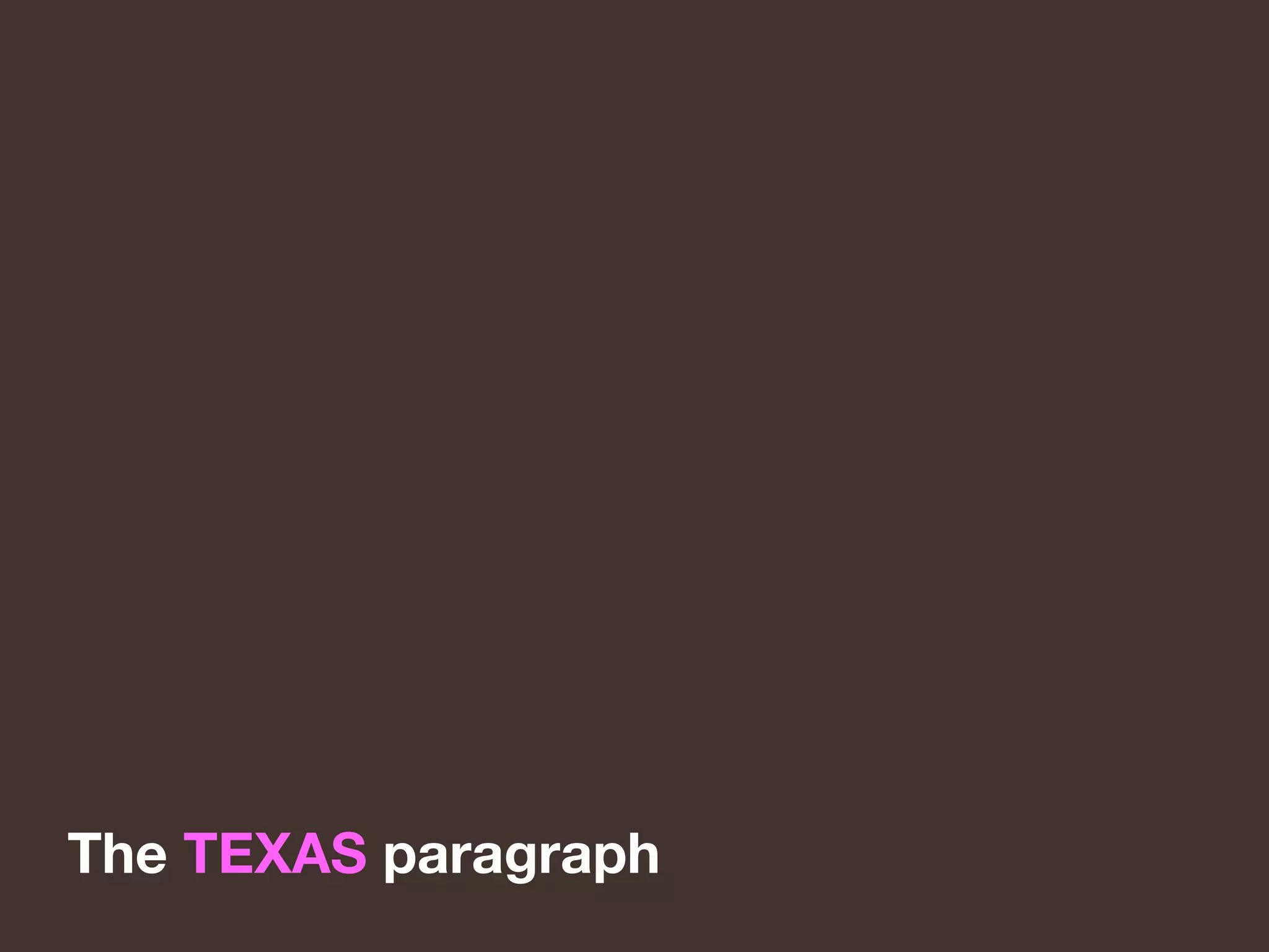 TEXAS paragraphs | PDF