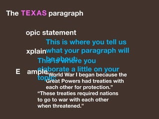 TEXAS paragraphs | PDF
