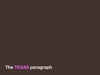 TEXAS paragraphs | PDF