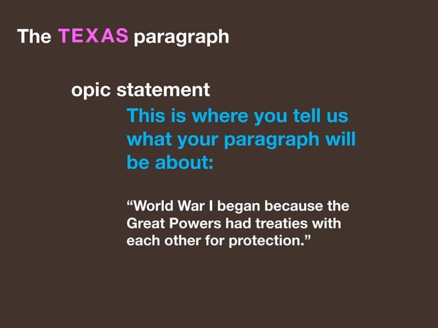 TEXAS paragraphs | PDF