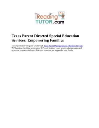 Texas Parent Directed Special Education Services.pdf