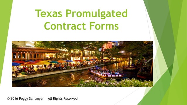 Texas Promulgated Contract Forms | PPTX