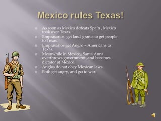 Texas revolution | PPTX | Death, Injury, or Military Conflict ...