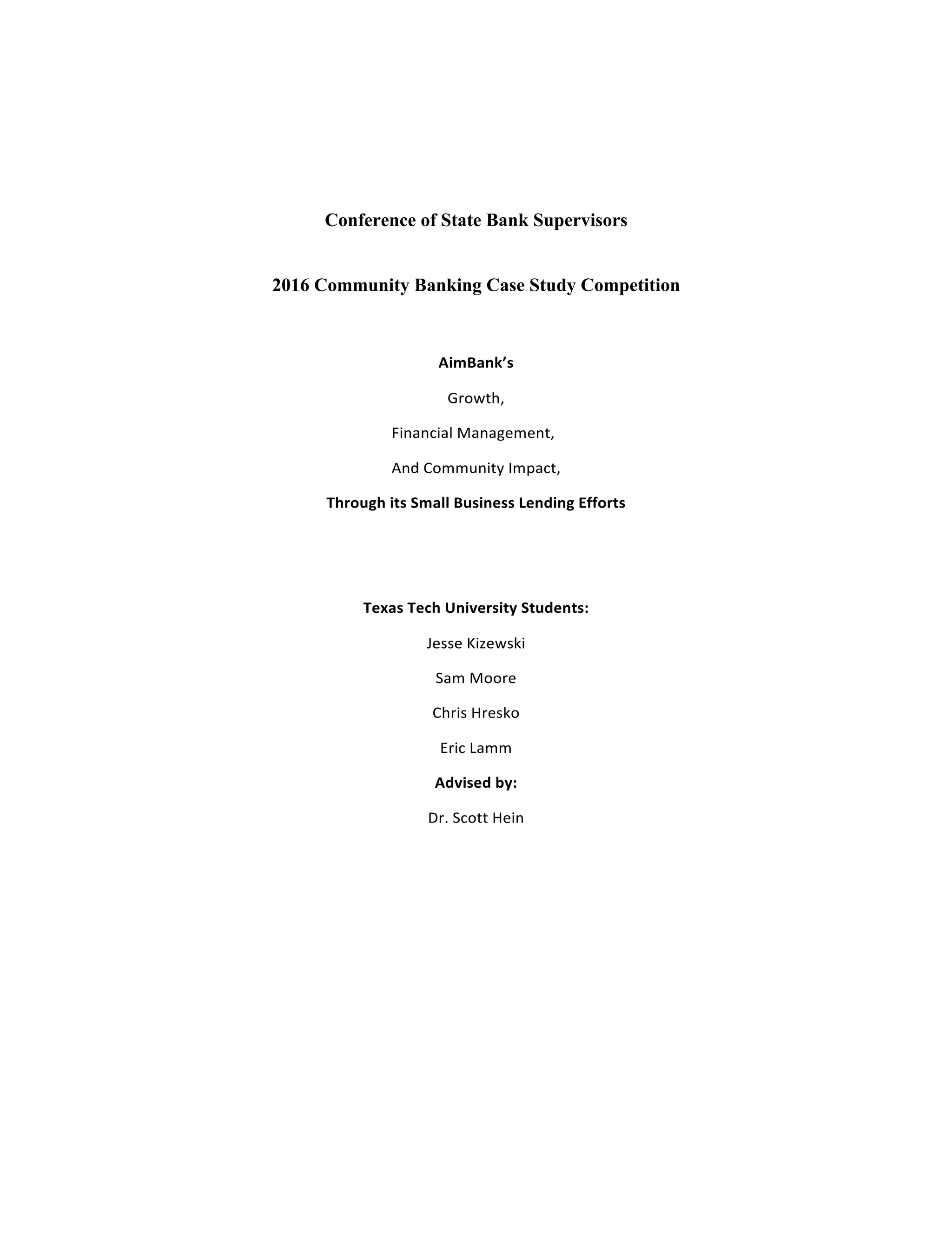 Rawls Finance Students Competed in National CSBS Case Study Competition ...