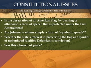 Texas v. Johnson (1989) | PPTX