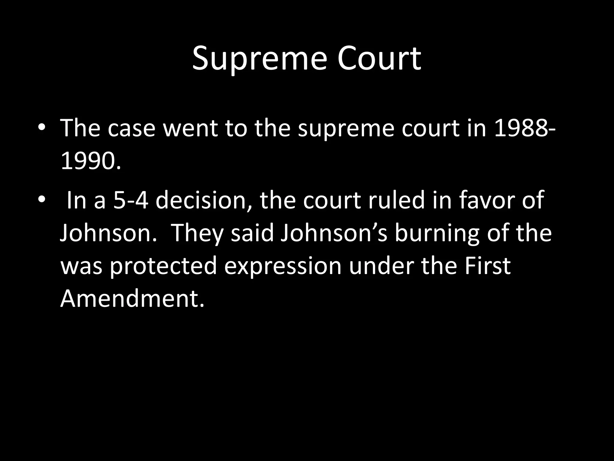 Texas vs Johnson | PPTX