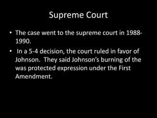 Texas vs Johnson | PPTX