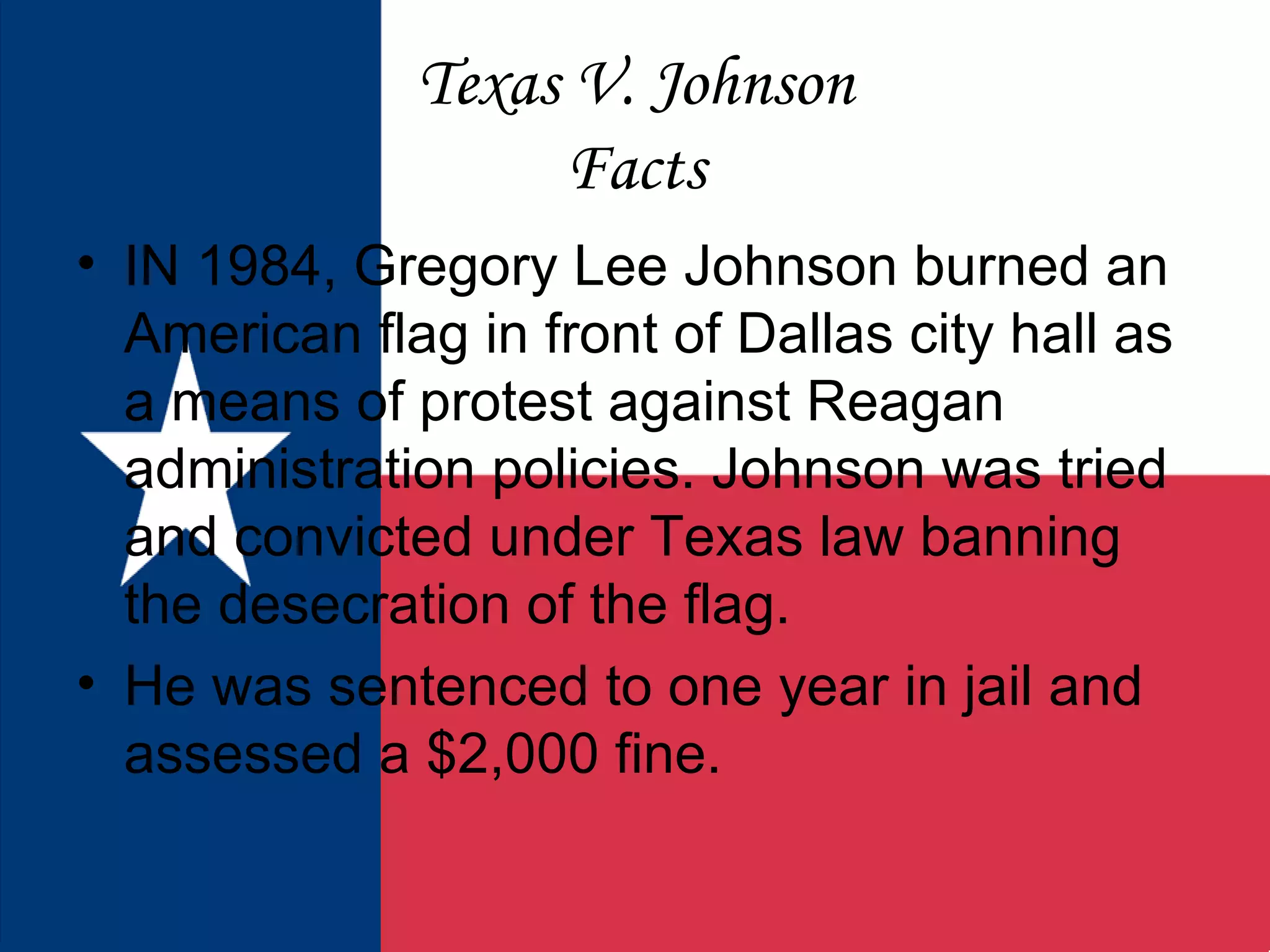 Texas v johnson power point | PPT