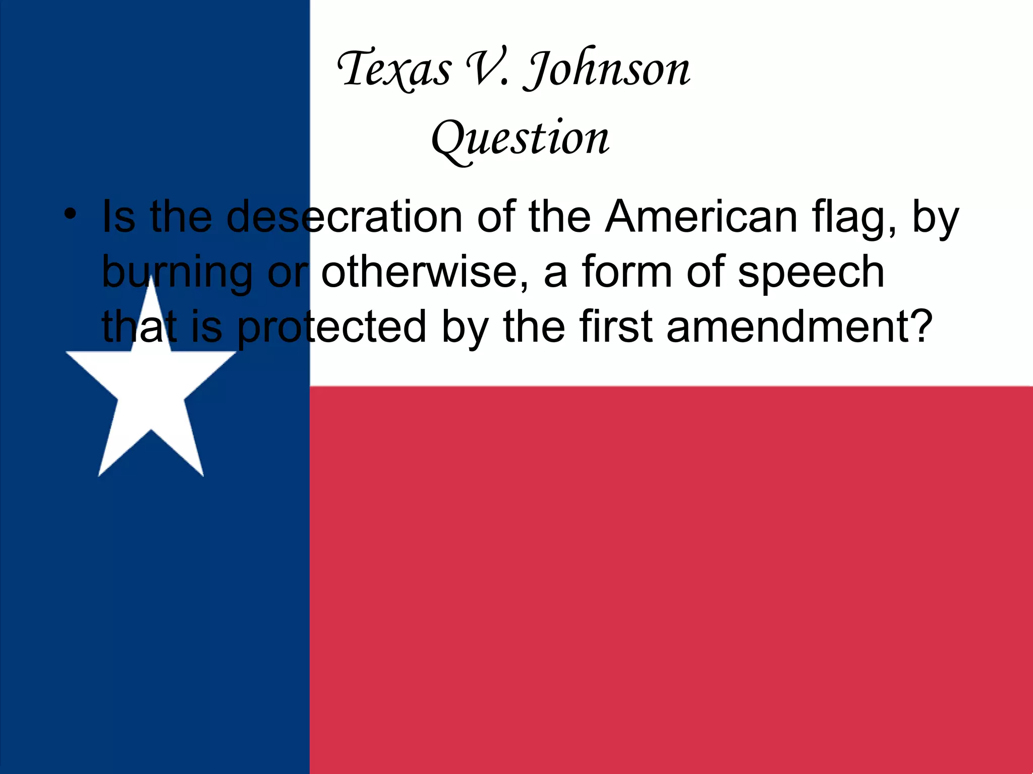 Texas v johnson power point | PPT