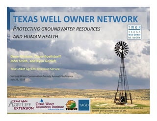 Texas well owner network gholson | PPT