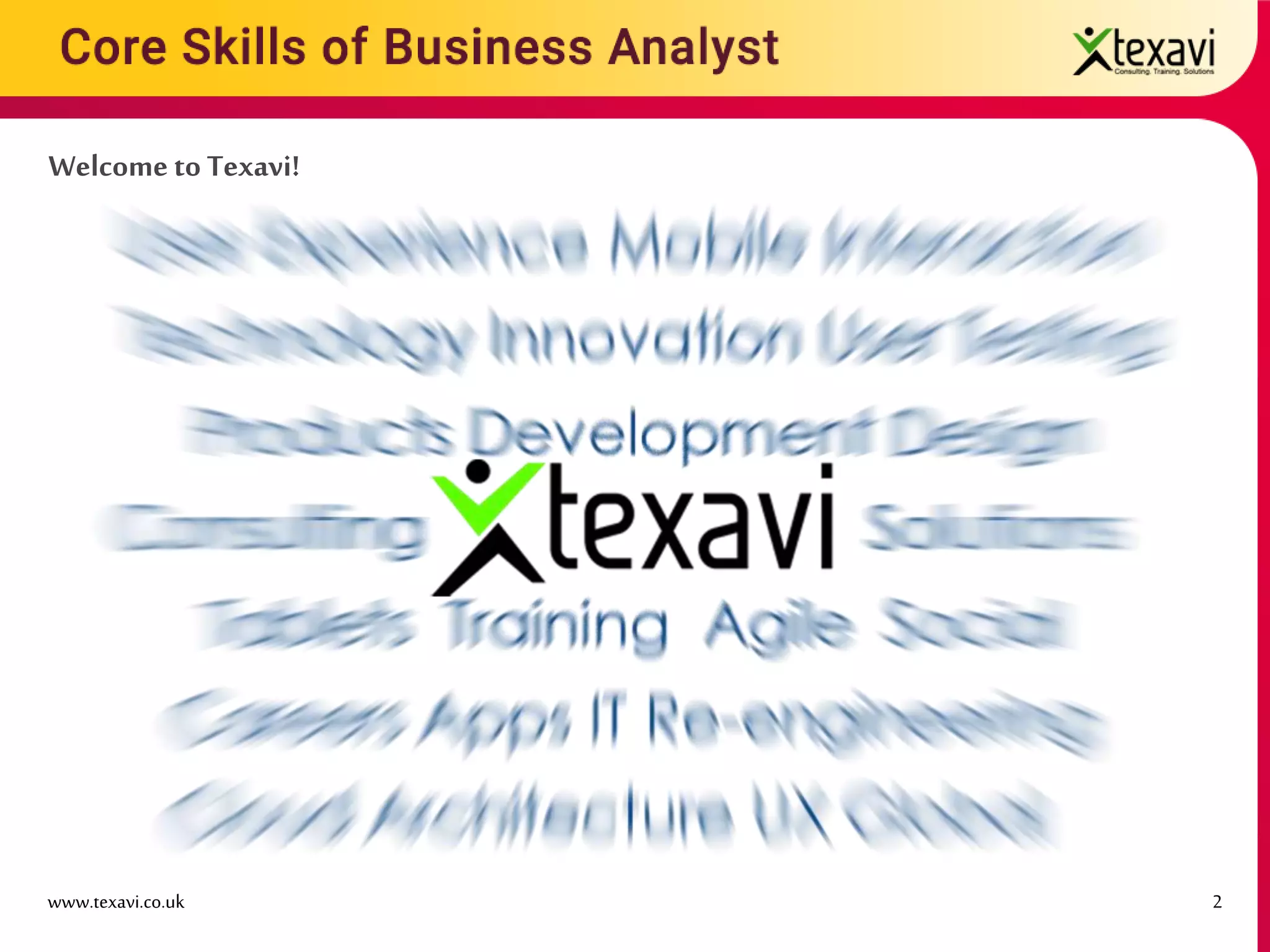 Business Analyst Skills and Competencies - Texavi Tech Bootcamp on How to be a BA - Texavi ...