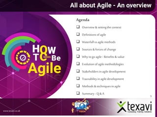 All about Agile, an Overview - Texavi Tech Bootcamp on How to be agile- Texavi AnalystZone by ...
