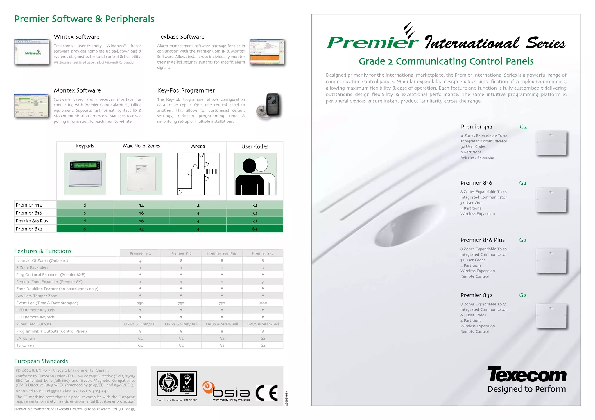 Texecom premier 816-leaflets | PDF