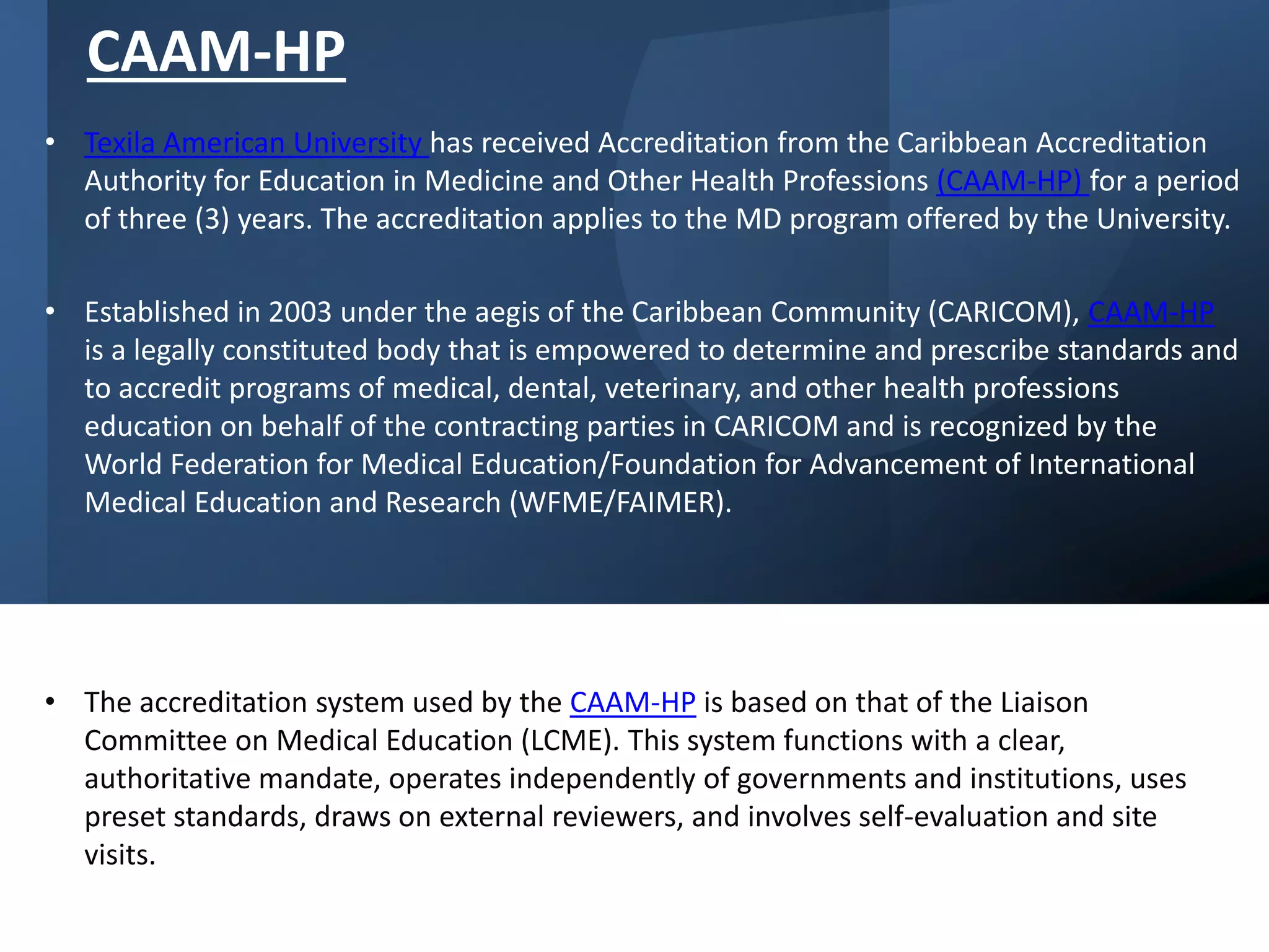 Texila American University is Accredited by CAAM-HP.pptx