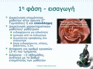 Ερ. Εργασία στην Τεχνολογία Α ΕΠΑΛ | PPTX