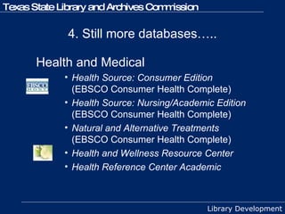 TexShare Databases Basic Reference Lesson 1 | PPT | Search | Internet