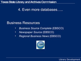 TexShare Databases Basic Reference Lesson 1 | PPT | Search | Internet