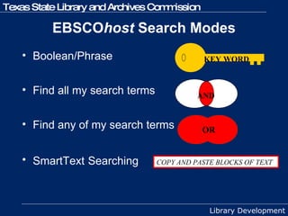 TexShare Databases Basic Reference Lesson 2 | PPT