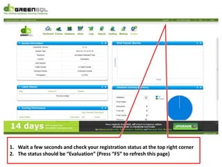 GreenSQL Activation Tutorial | PPT