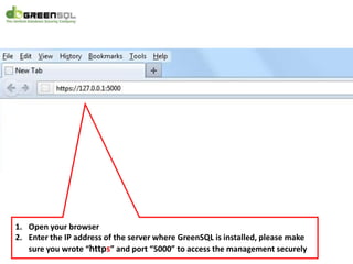 GreenSQL Activation Tutorial | PPT
