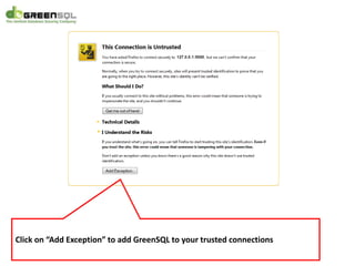 GreenSQL Activation Tutorial | PPT