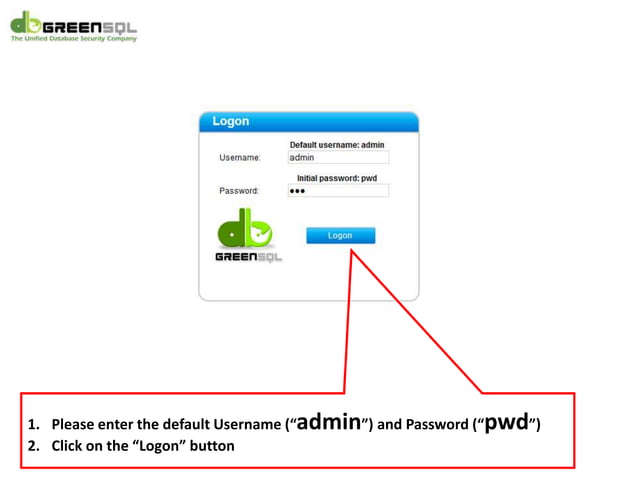 GreenSQL Activation Tutorial | PPT
