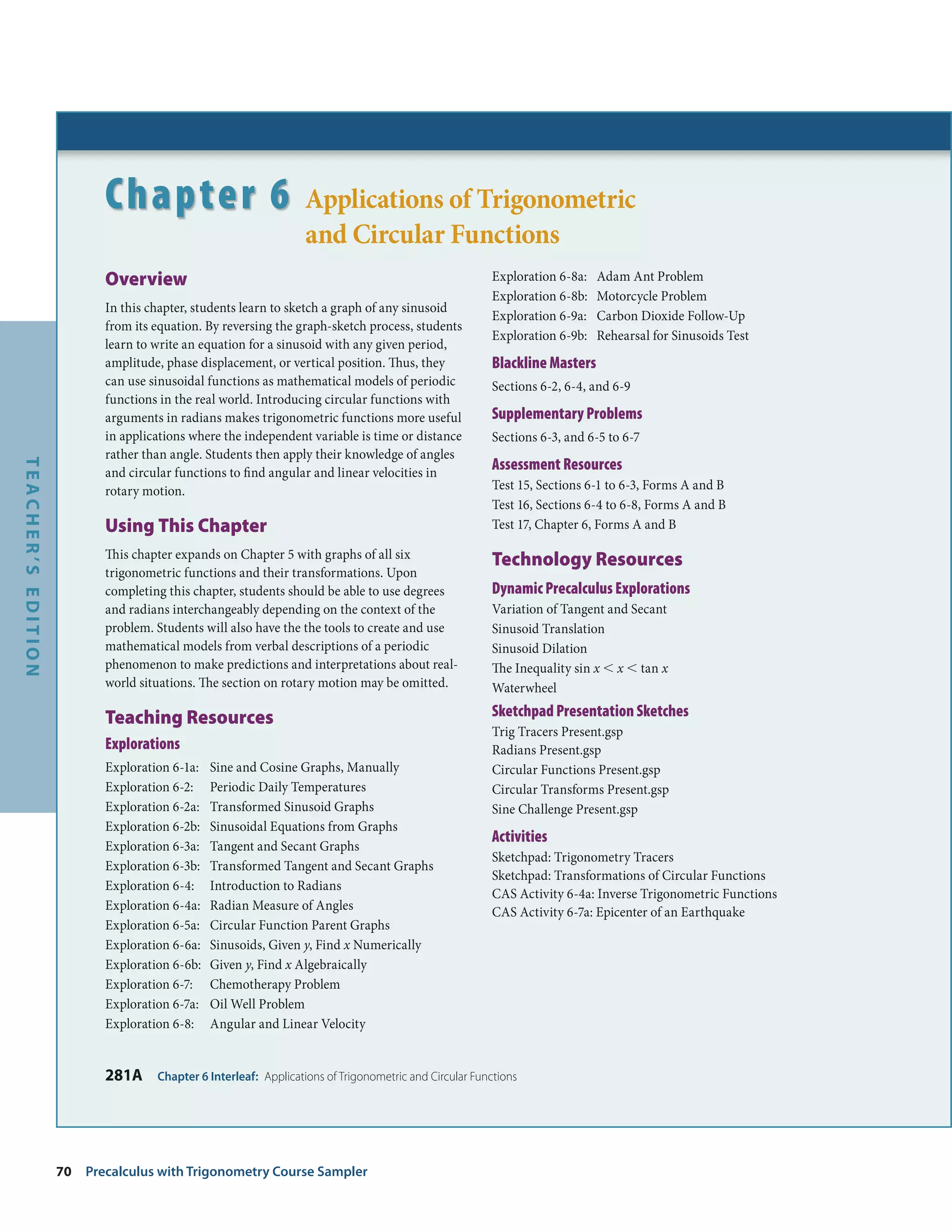 Applications Of Trigonometric Functions Pdf