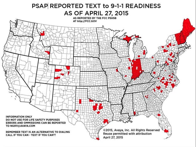 Text to 911 PSAP Readiness as reported by the FCC on 04/27/15 | PPTX