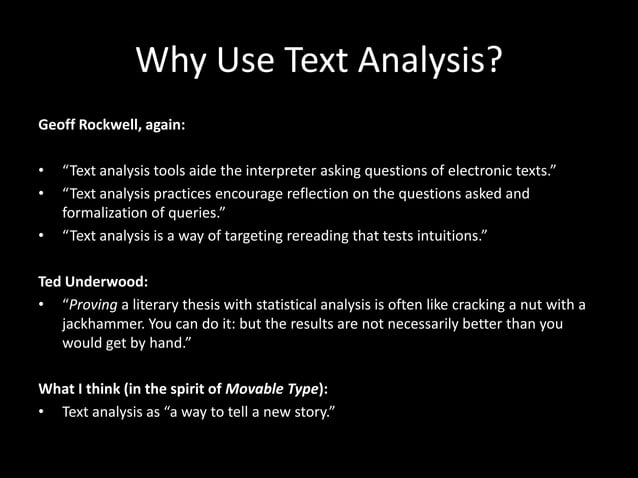 Introduction to Text Analysis | PPTX | Search | Internet