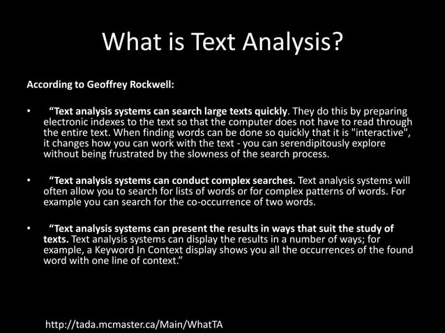 Introduction to Text Analysis | PPT