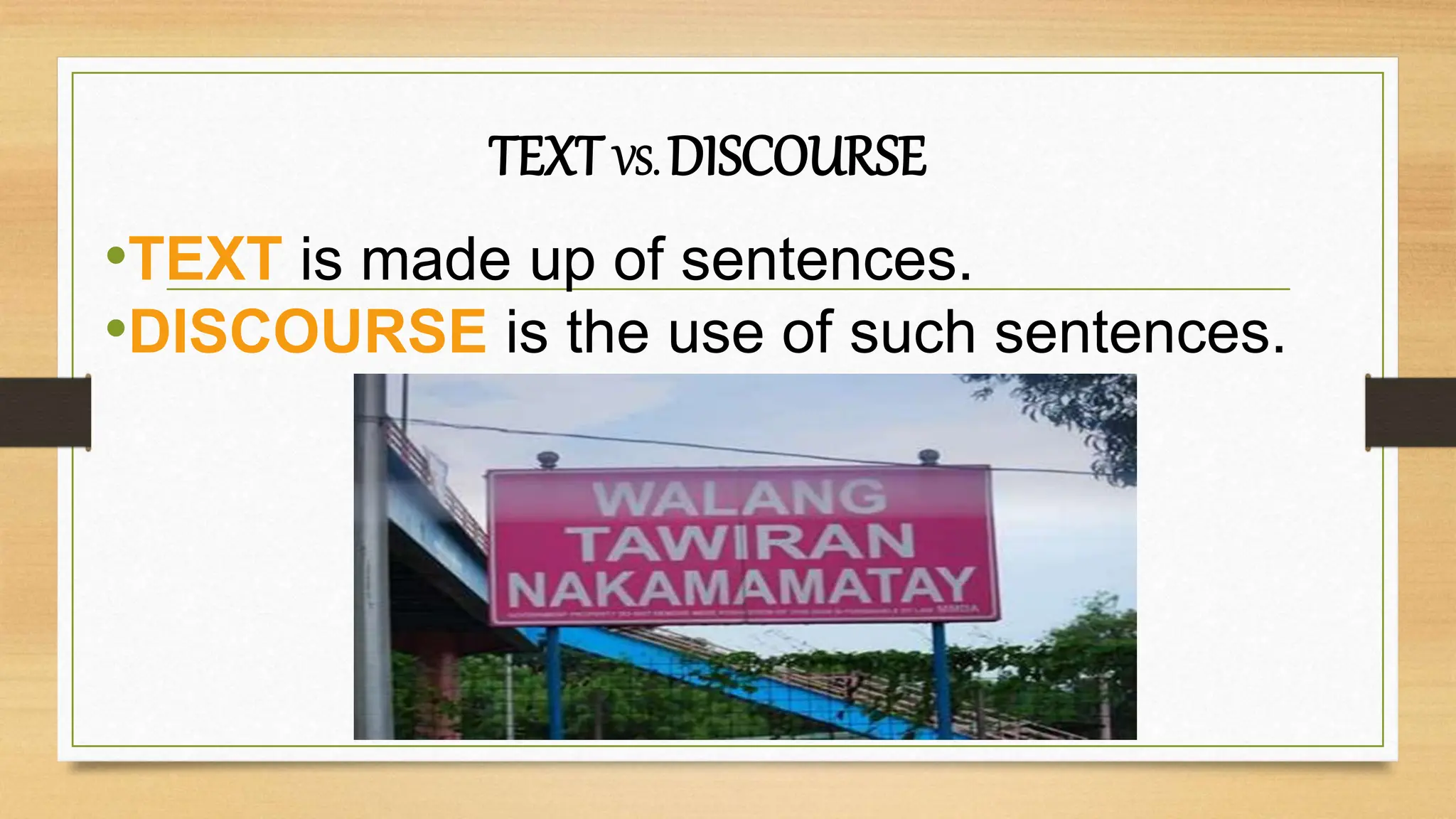 Text as Connected Discourse (HUMSS-11 SENIOR HIGH) | PPTX