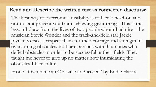 Text as Connected Discourse (HUMSS-11 SENIOR HIGH) | PPTX