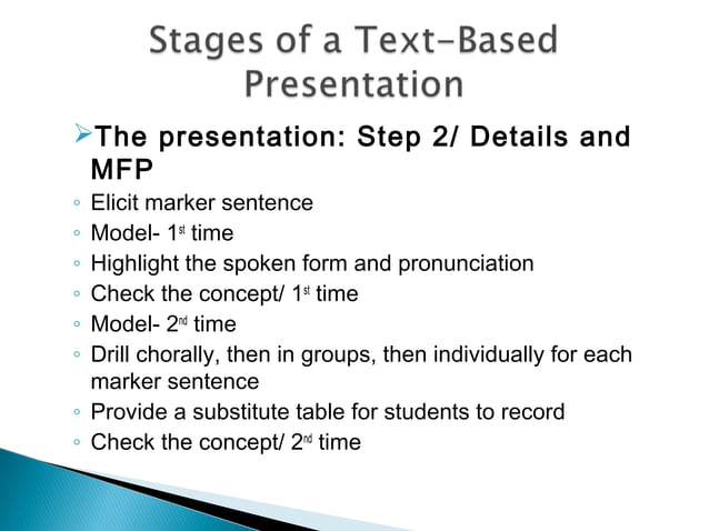 Text based Presentation Technique for ESL teachers | PPT