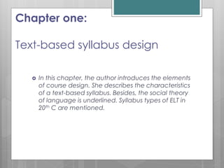 Text-based syllabus design | PPTX