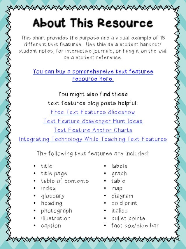 Text features-chart-freebie | PDF
