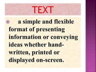 Text- Media-and -Information .pptx media literacy | PPTX