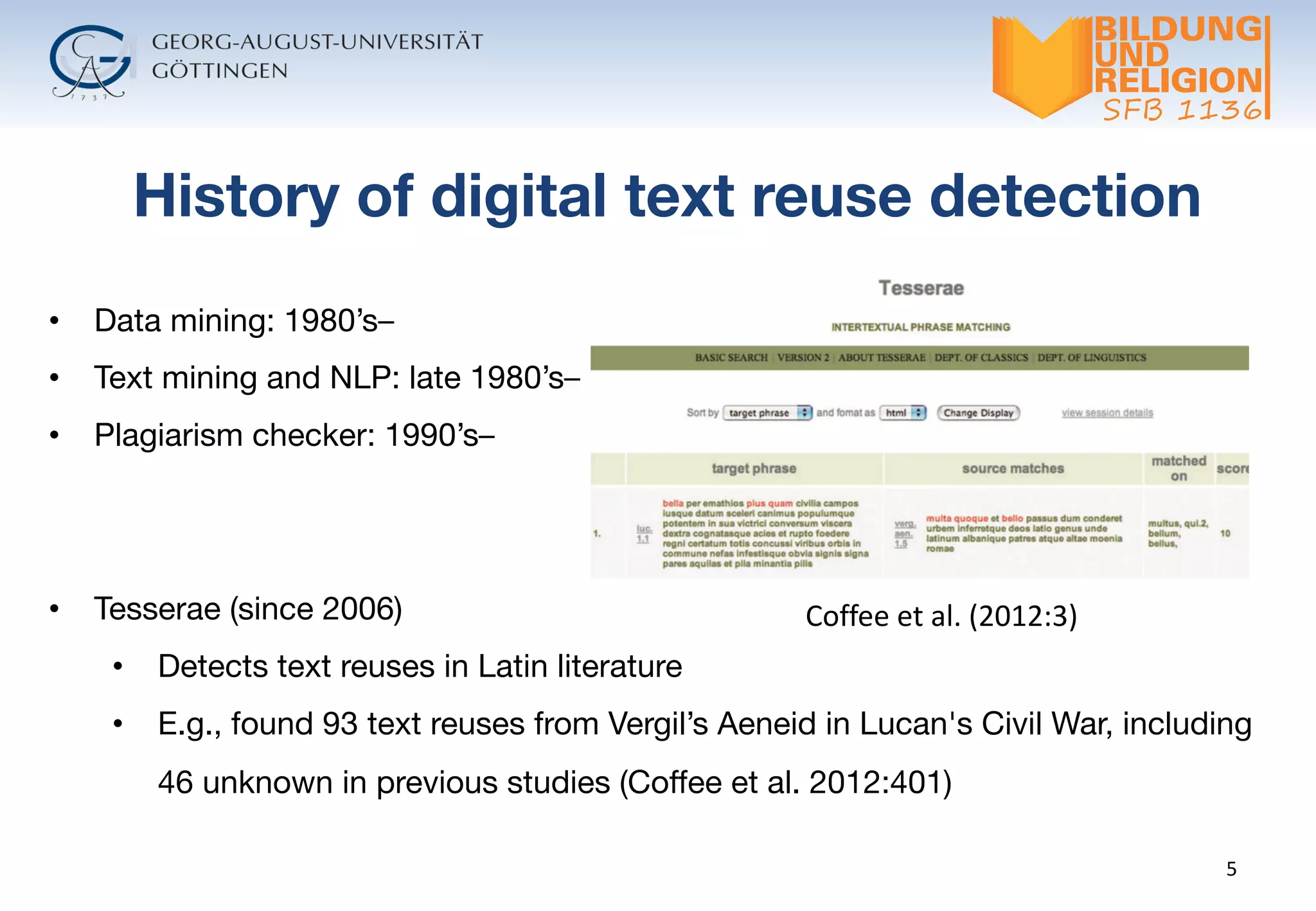 Digital Text Reuse Detection in Coptic Literature: A Progress Reporte | PDF