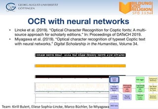 Digital Text Reuse Detection in Coptic Literature: A Progress Reporte | PDF