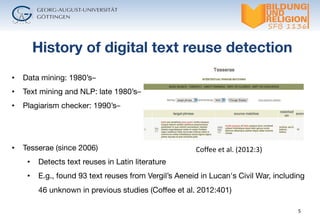 Digital Text Reuse Detection in Coptic Literature: A Progress Reporte | PDF