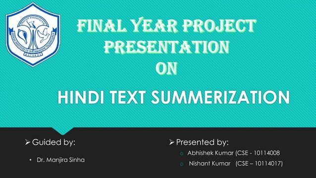 Text summerization | PPT