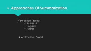 Text summerization | PPTX