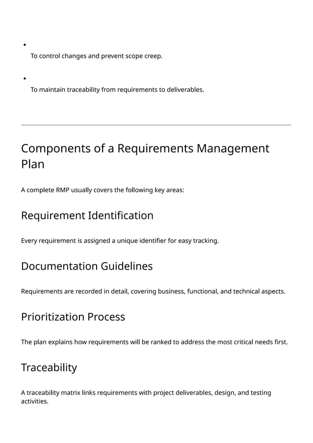 Requirements Management Plan: A Complete Guide | PDF