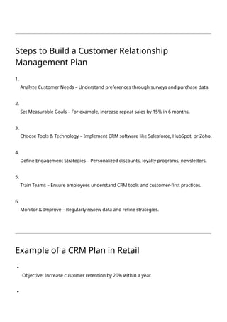Customer Relationship Management Plan: A Roadmap to Stronger ...