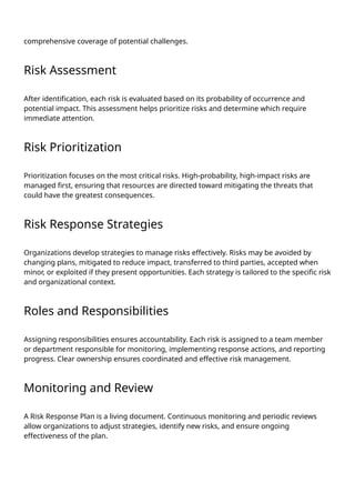Risk Response Plan: A Strategic Approach to Managing Uncertainty | PDF